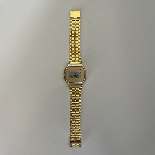 Casio Y2K 2000s vintage retro gold stainless steel digital watch | Grailed