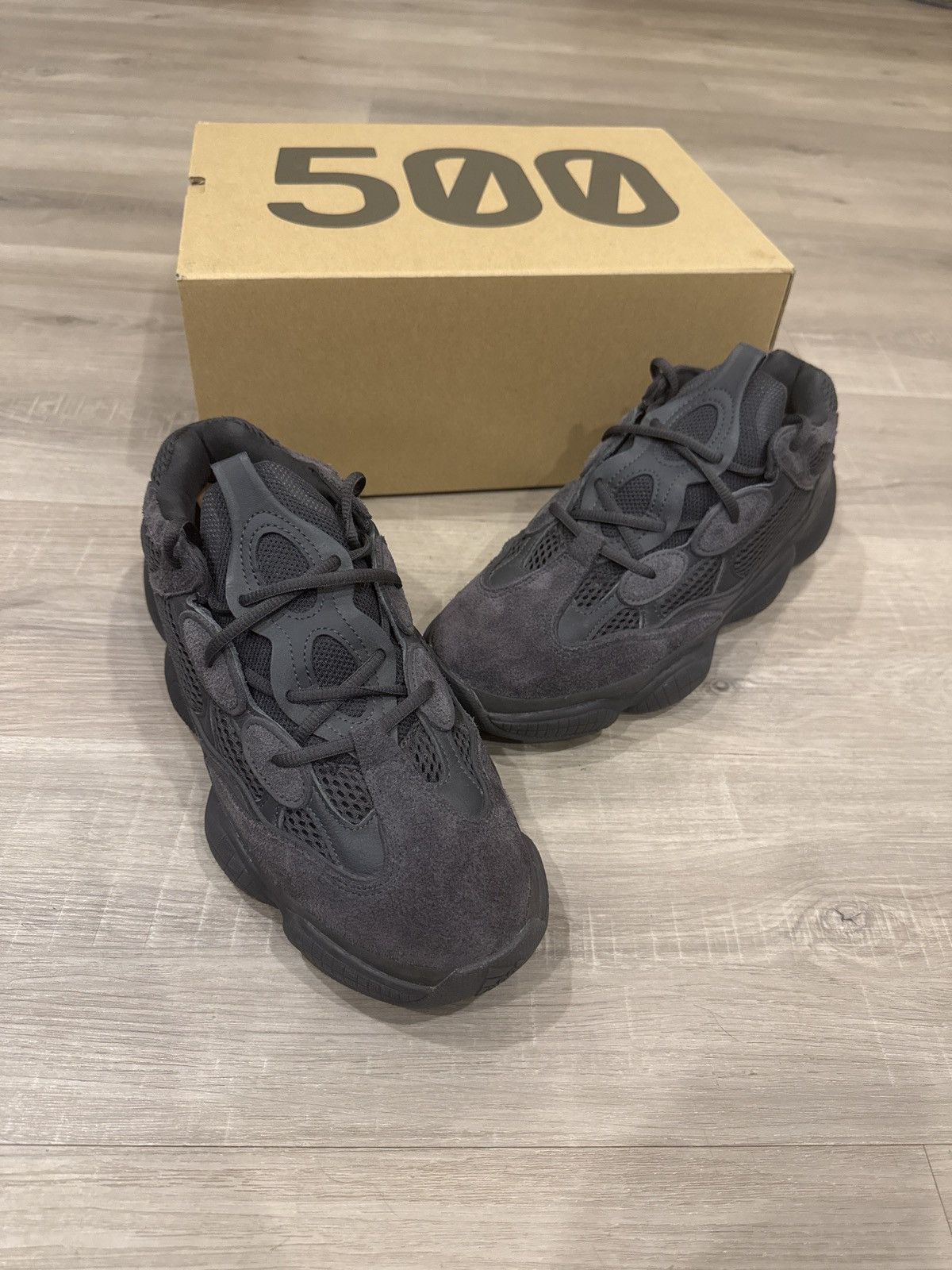 Adidas × Kanye West Yeezy 500 utility black | Grailed