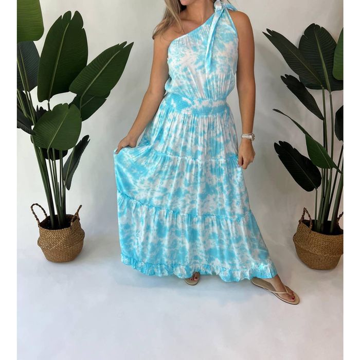 Designer SKEMO Puerto Rico Ibiza Long Maxi Dress In Blue | Grailed