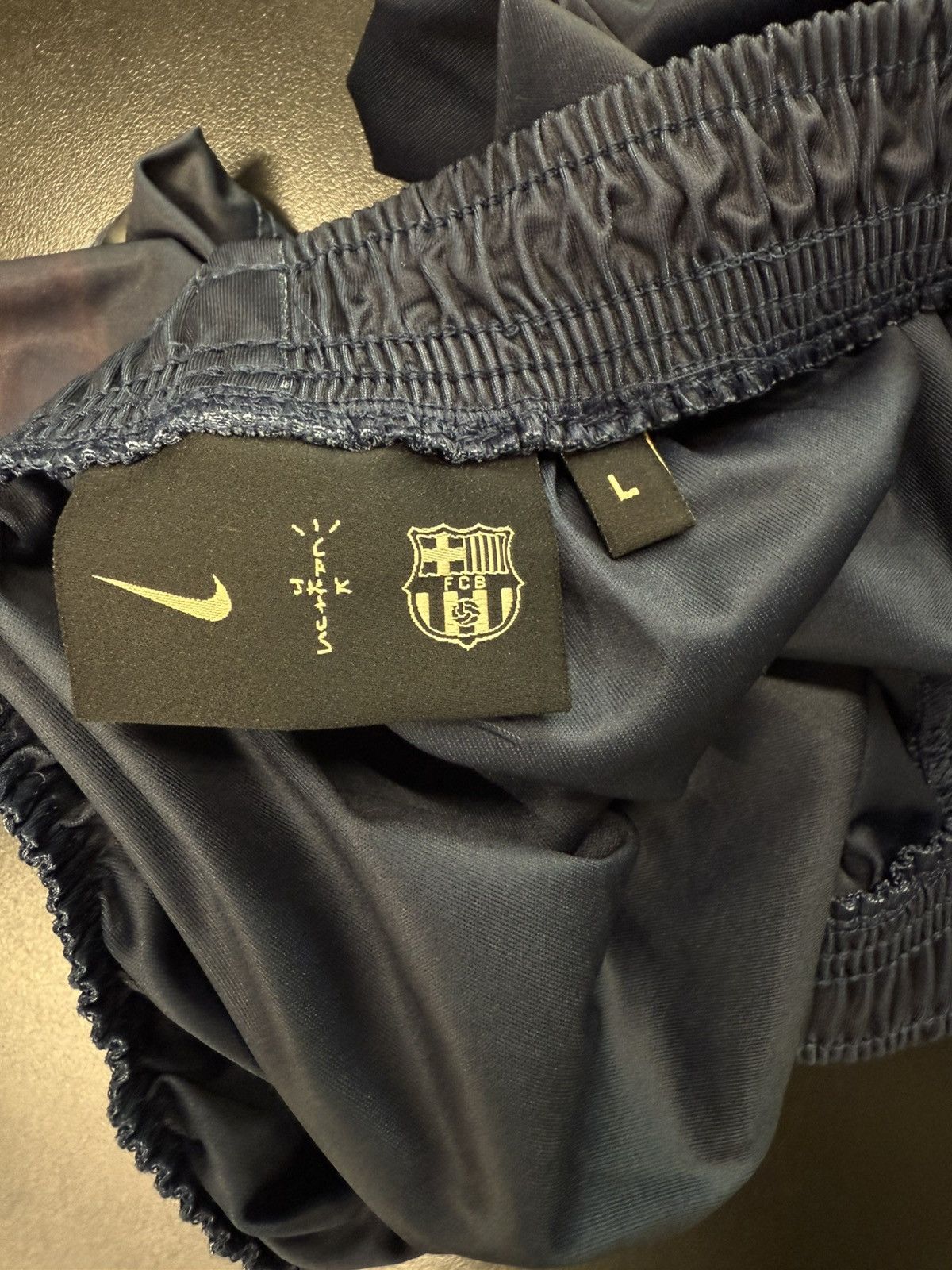 Travis Scott TRAVIS SCOTT X NIKE X FC BARCELONA SKELETON HOME SHORTS ...