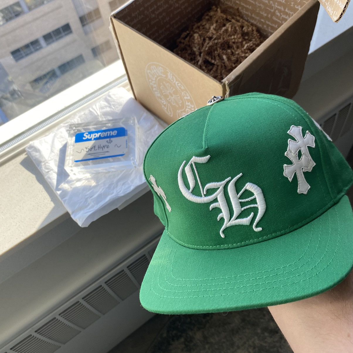 Chrome Hearts Chrome Hearts Green Patch Hat RARE | Grailed