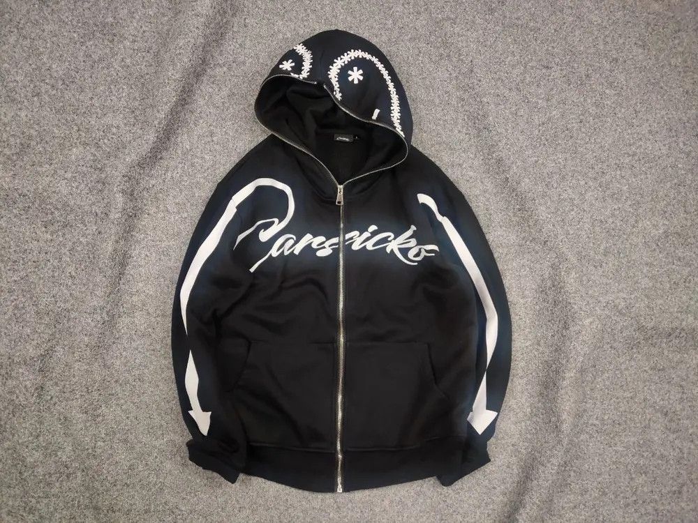 Carsicko Carsicko Design Full Zip Up logo Hoodie Vetements style | Grailed
