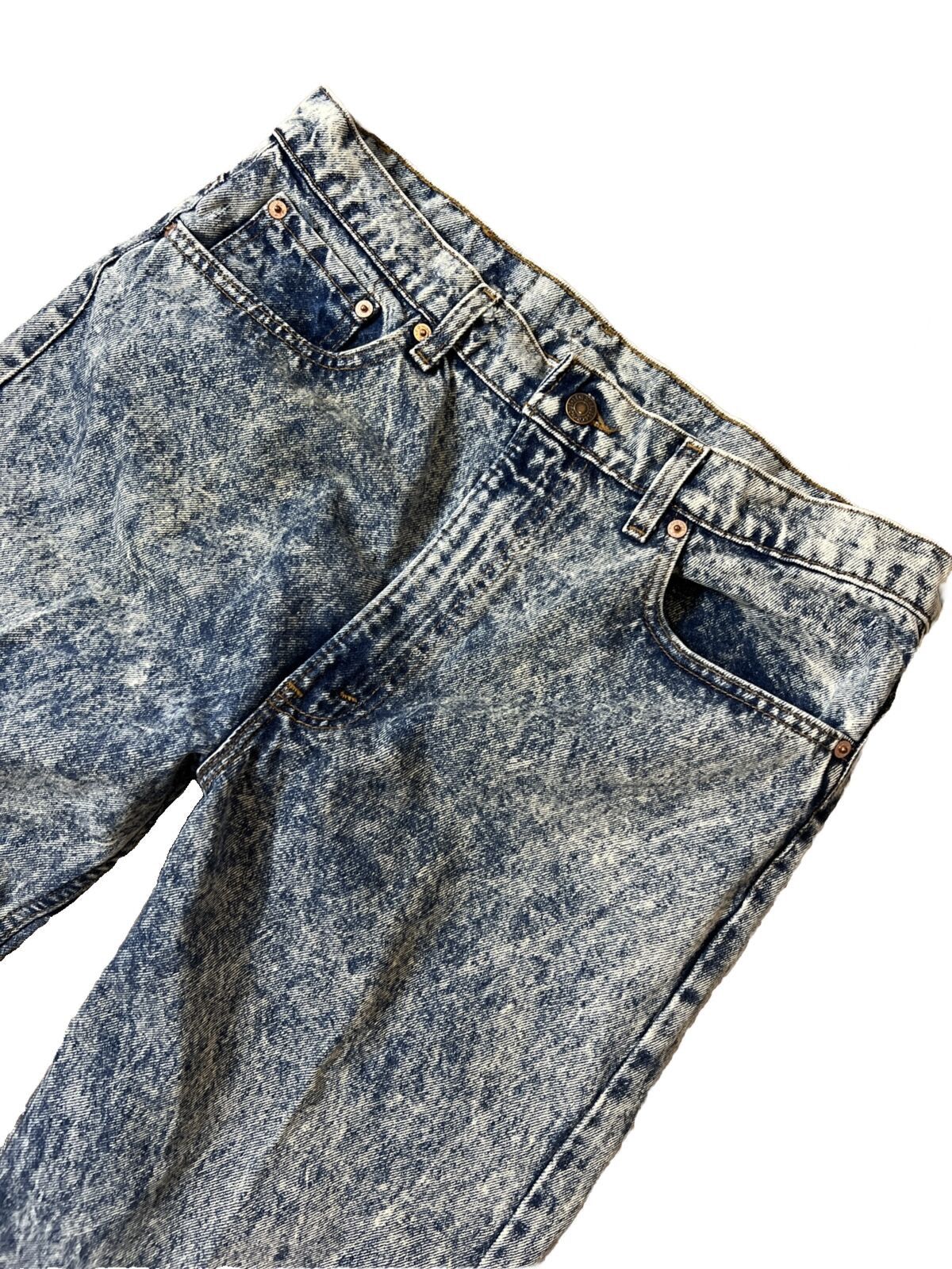 Levi's Vintage 80s/90s Levis 505 Red Tab Acid Wash White | Grailed