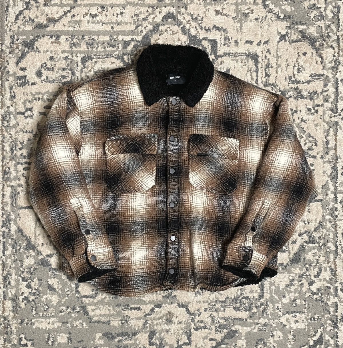 Represent Clo. × Streetwear × Vintage Vintage Brown Tartan Boxy Flannel ...