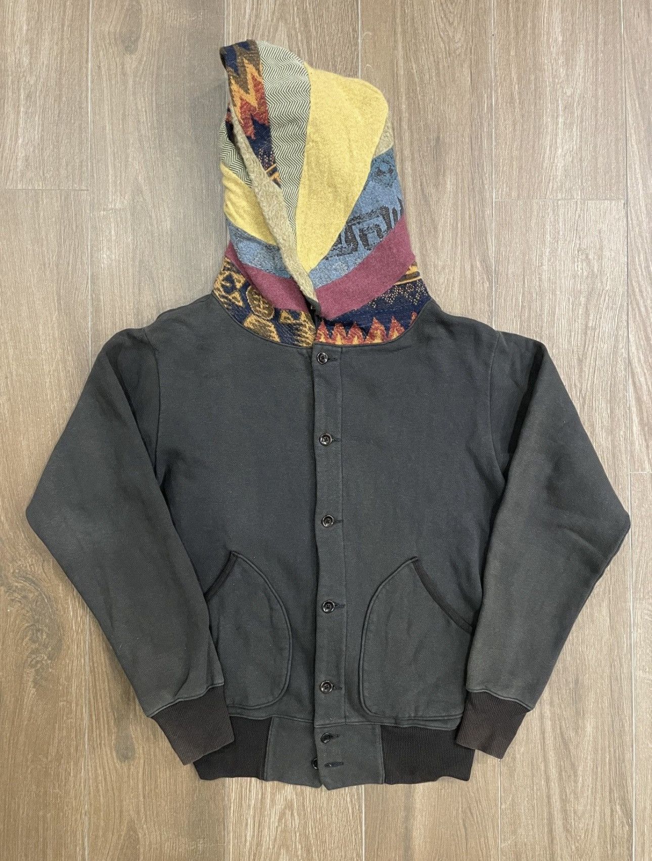 Kapital Kapital Multi Fabric Shawl Collar Hoodie Kapital Boro Visvim ...
