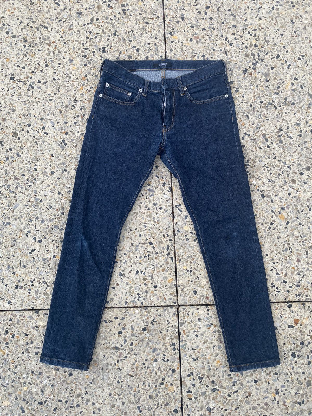 Undercover Undercover Blue Raw Denim Lightning Bolt Jeans | Grailed