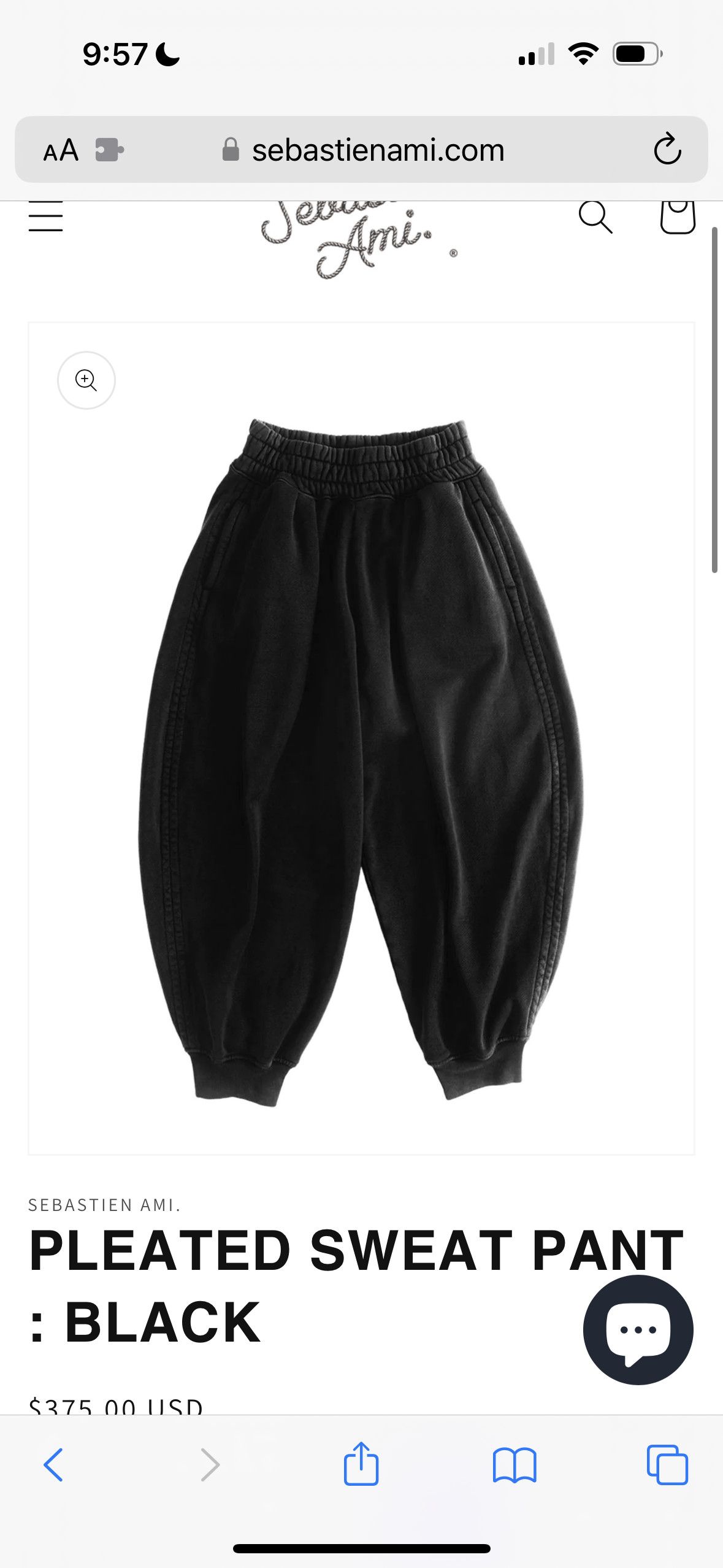 Sebastien Ami Pleated Sweatpants | Grailed