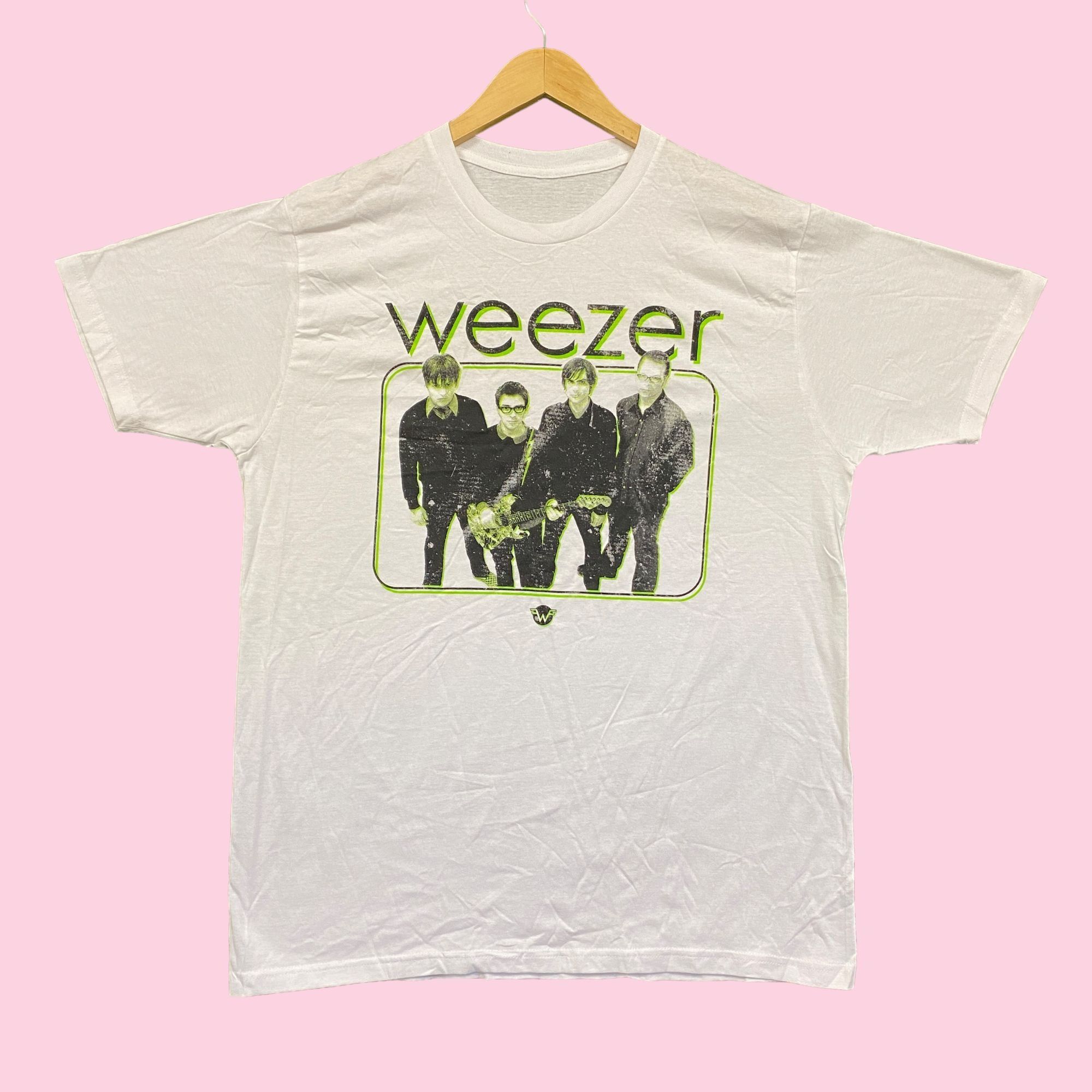 Rock Band × Rock T Shirt × Streetwear Neon Weezer Rock Band Portrait ...