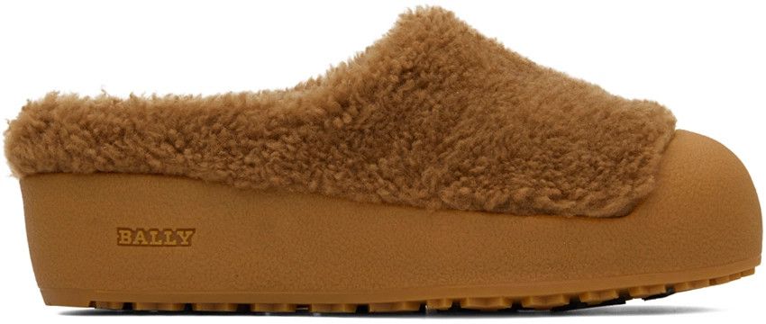 Bally o1y1224 Padded Shearling Slippers in Camel | Grailed