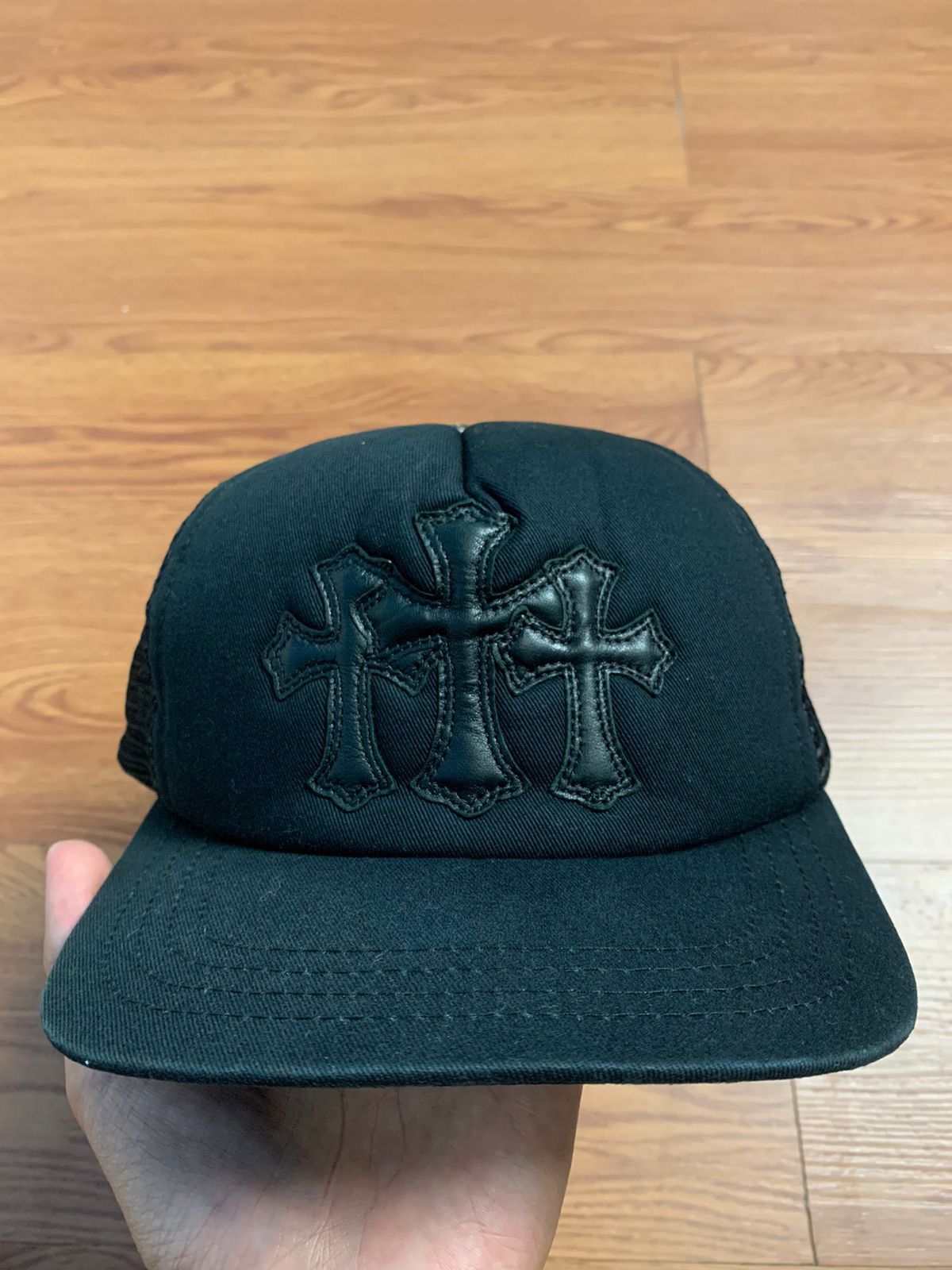 Chrome Hearts Chrome Hearts Triple Cross Leather Patch Hat | Grailed