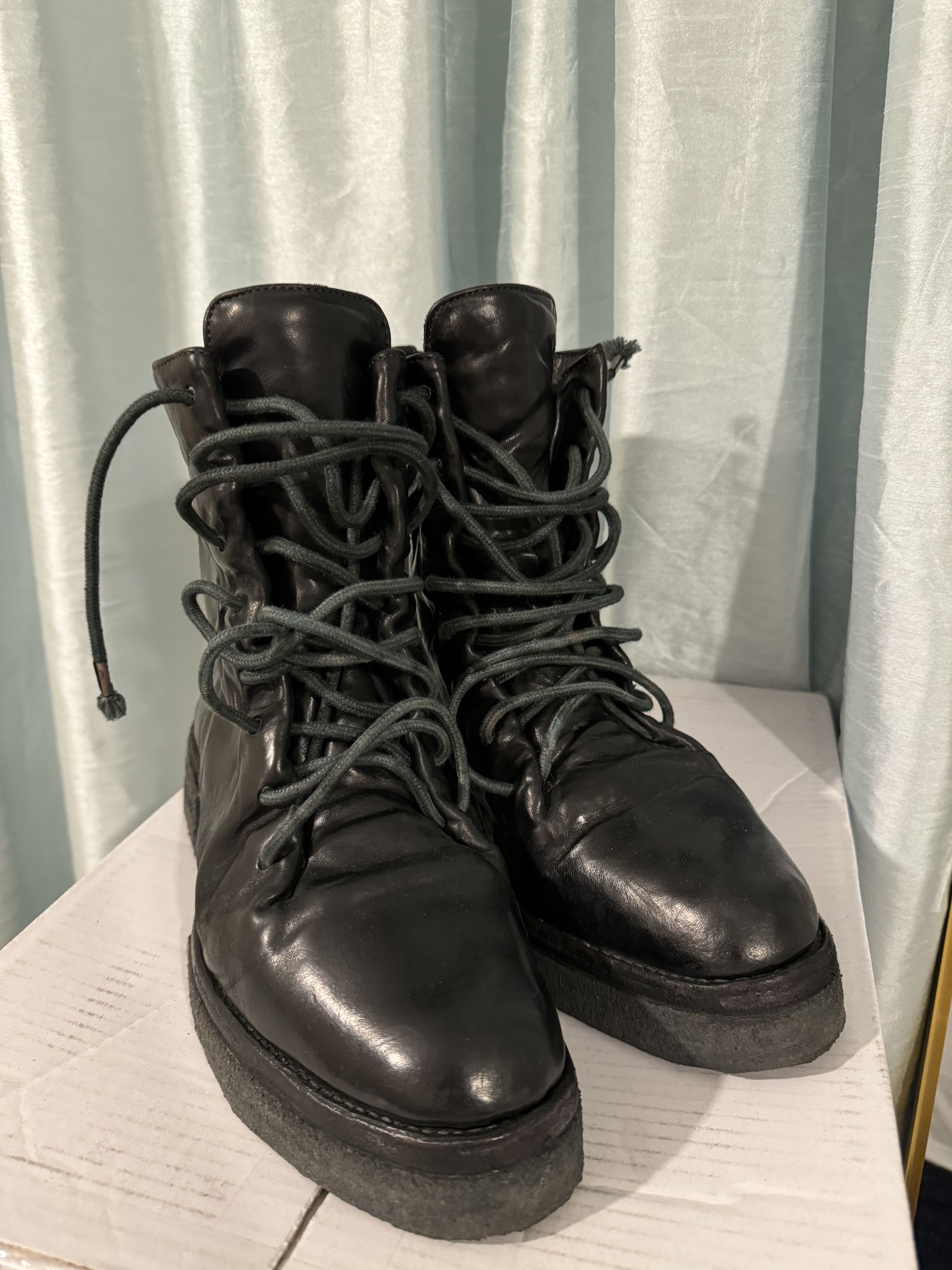 Carol Christian Poell CCP Paper Dart Combat Boots | Grailed