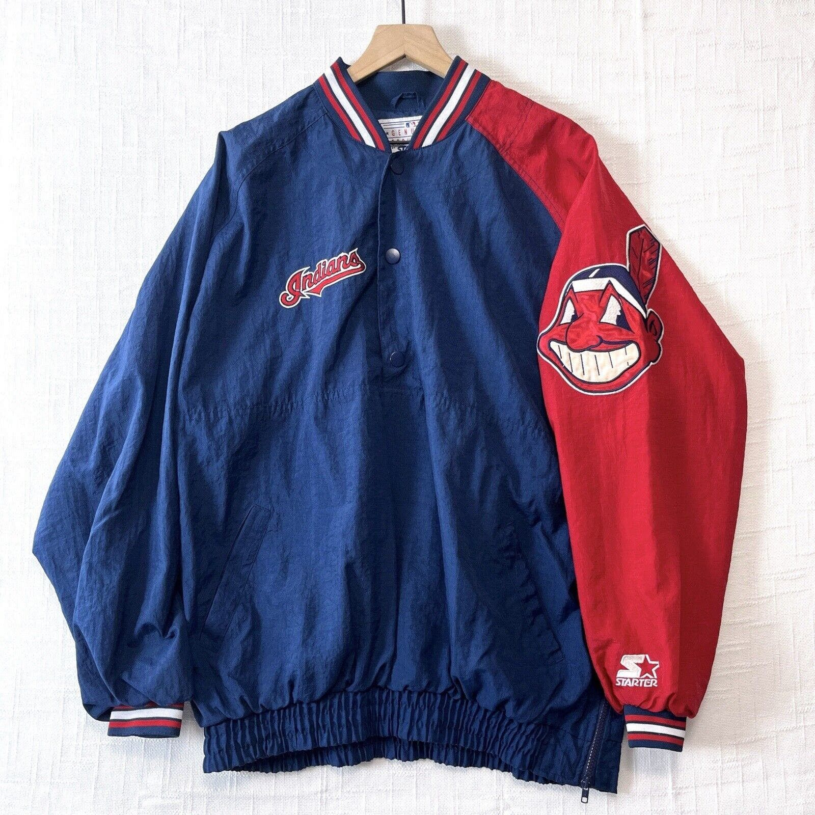 Vintage 90s Cleveland Indians Windbreaker Colorblock Chief Wahoo | Grailed