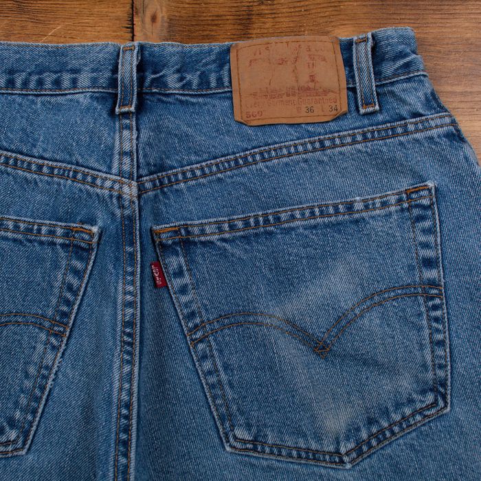 Levi's Vintage Levis 560 Jeans 35 x 30 Medium Wash Tapered Blue Red Tab Denim | Grailed