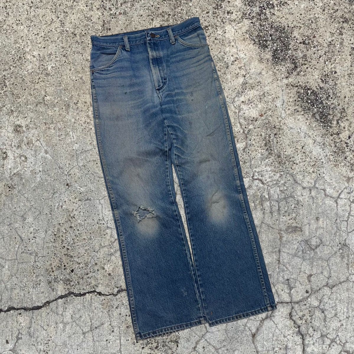 Rustler × Vintage × Wrangler Vintage 70s Rustler 4 Pocket Distressed ...