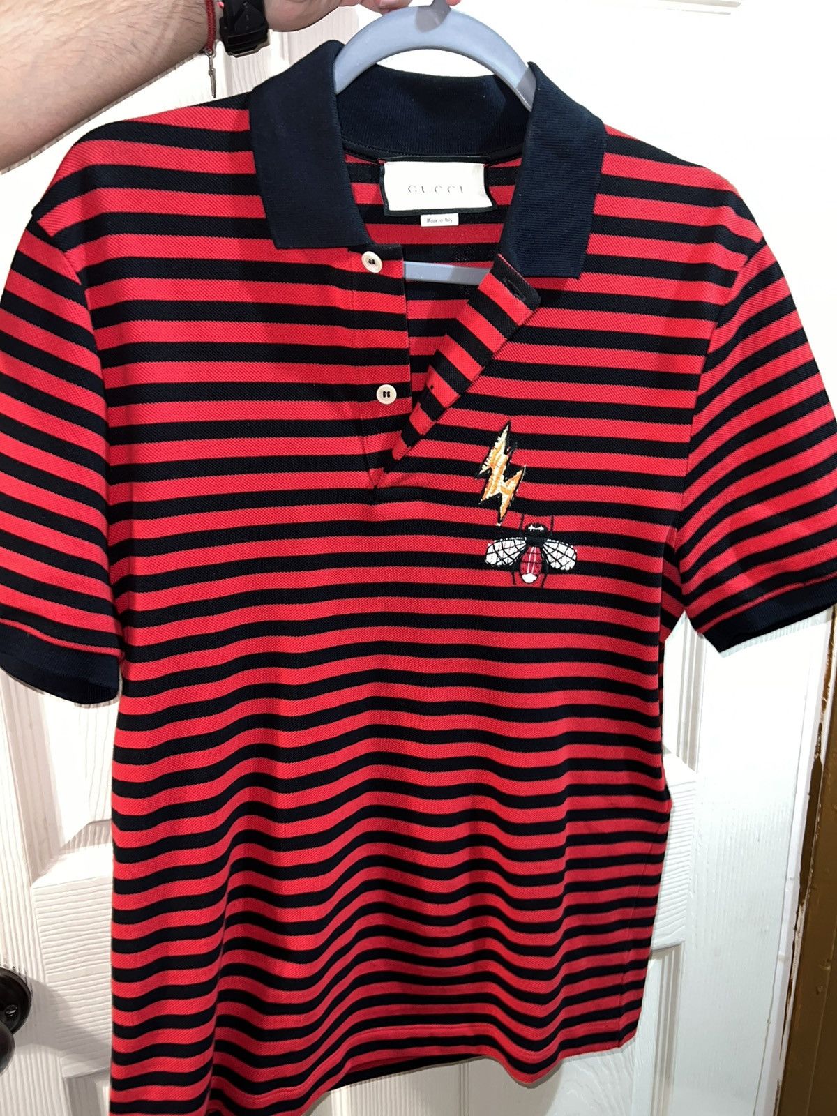 Gucci Black and red Gucci polo | Grailed