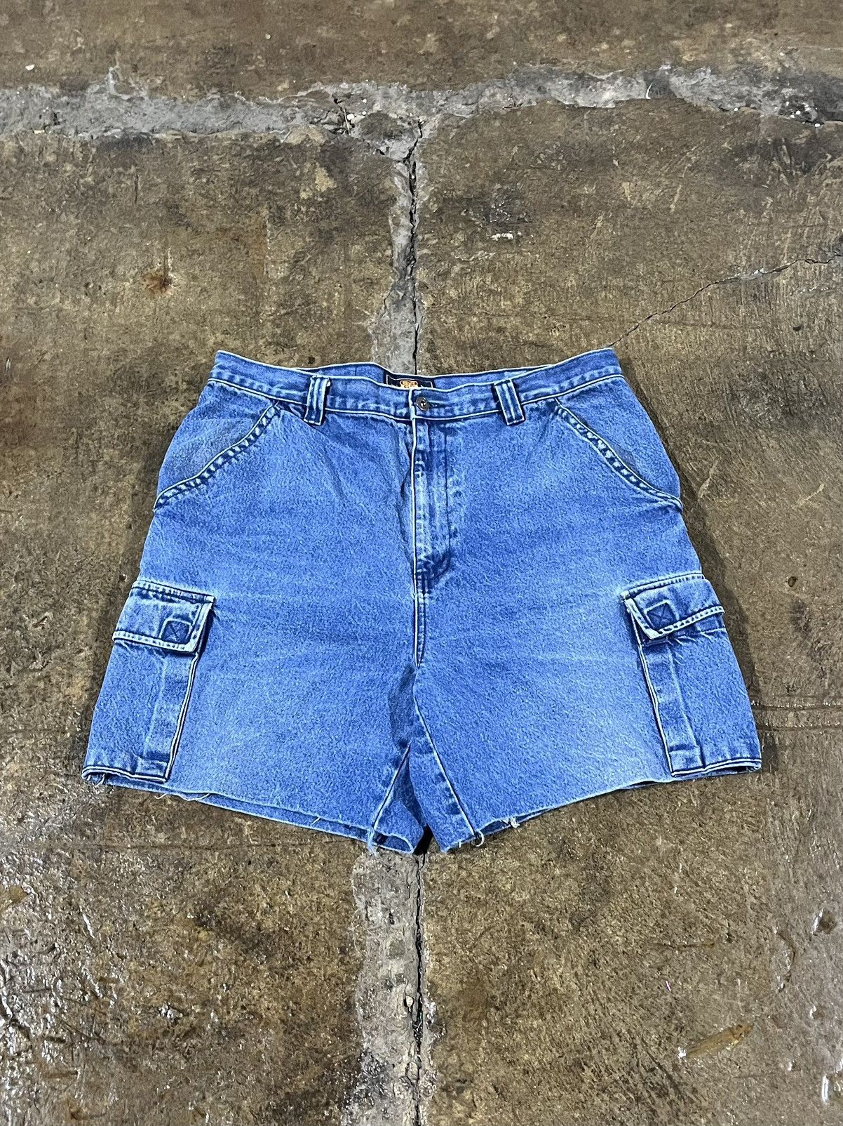 Carhartt × Route 66 × Vintage Crazy Y2K Route 66 Cargo Jorts Essential Faded Skater Shorts | Grailed