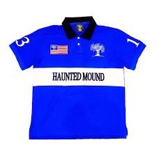 Haunted Mound × Streetwear Haunted Mound Blue Polo | Grailed