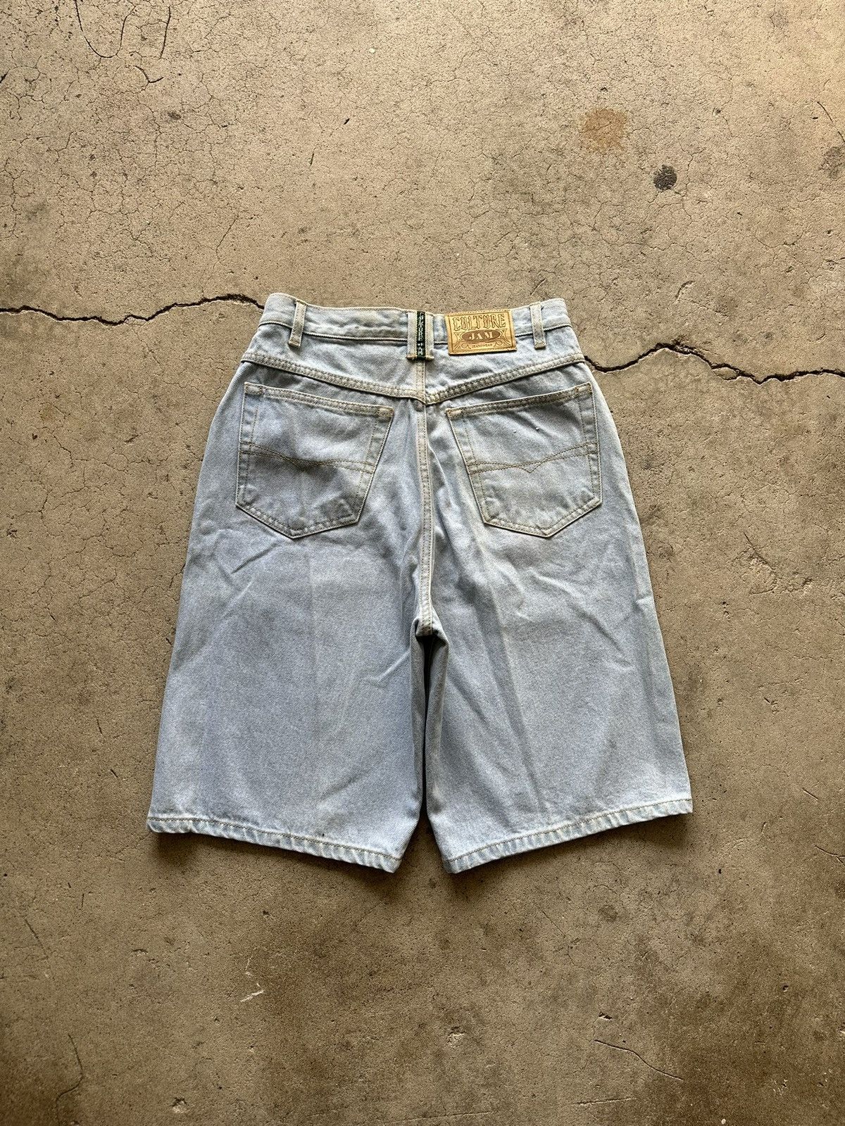 Streetwear × Vintage 1990s Vintage Baggy Jean Shorts Jorts Light Blue ...