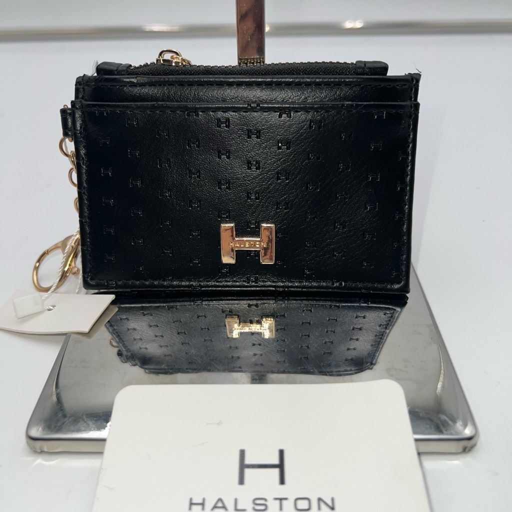 Halston Halston Signature Faux Leather Card Wallet | Grailed