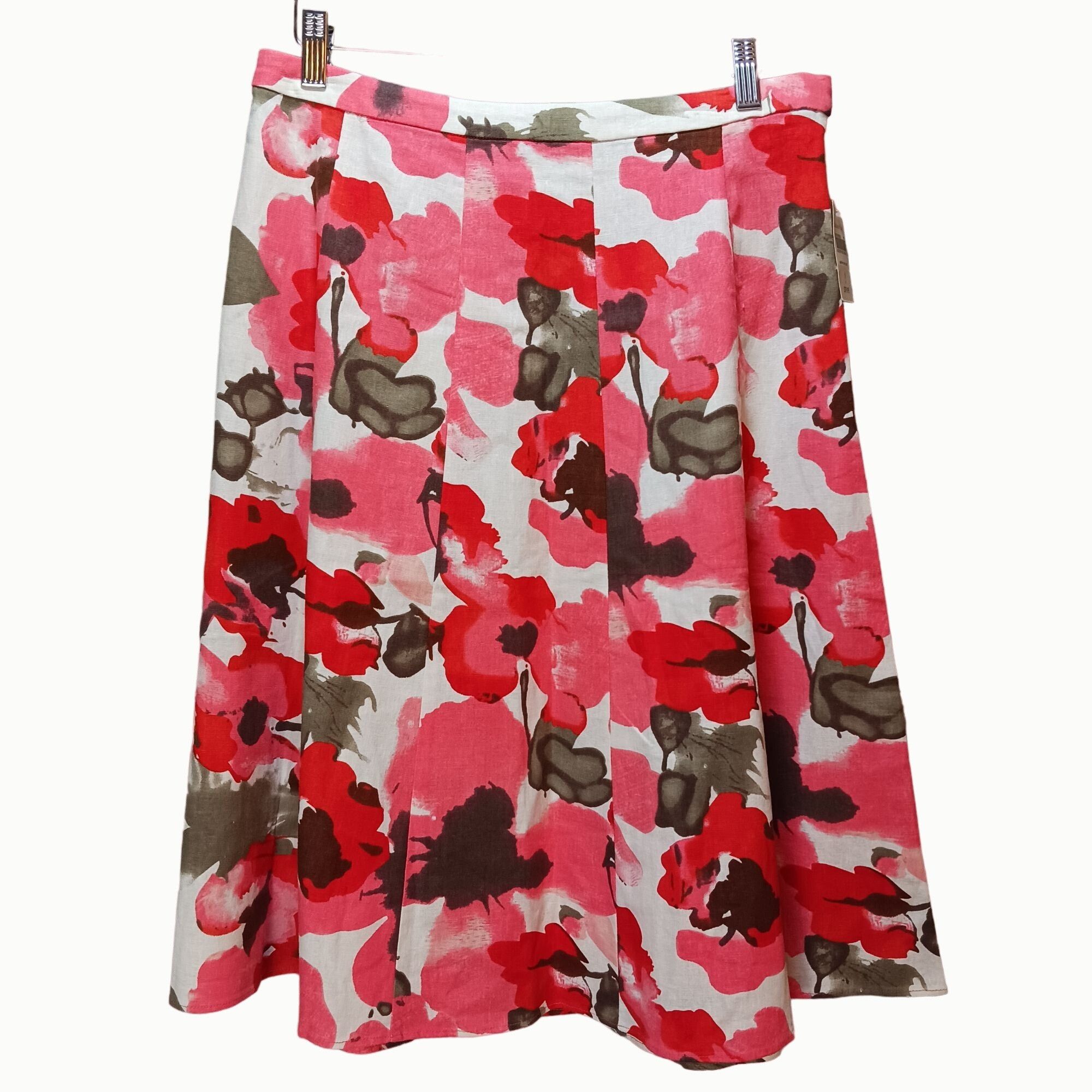 Coldwater Creek NEW COLDWATER CREEK RED POPPY GARDEN PARTY FLARE SKIRT ...