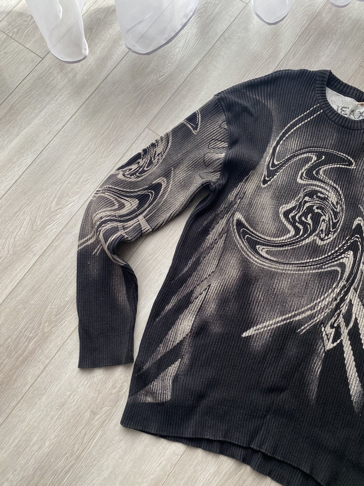 Vintage Vintage Y2K Japanese Style Ribbed Print Knit Sweater | Grailed