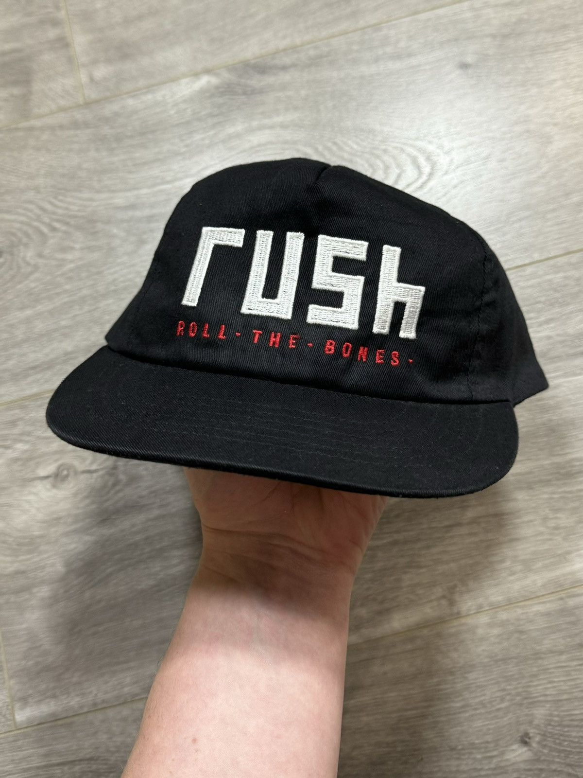 Band Tees × Vintage RUSH Roll The Bones 80s 90s Snapback Hat Cap | Grailed