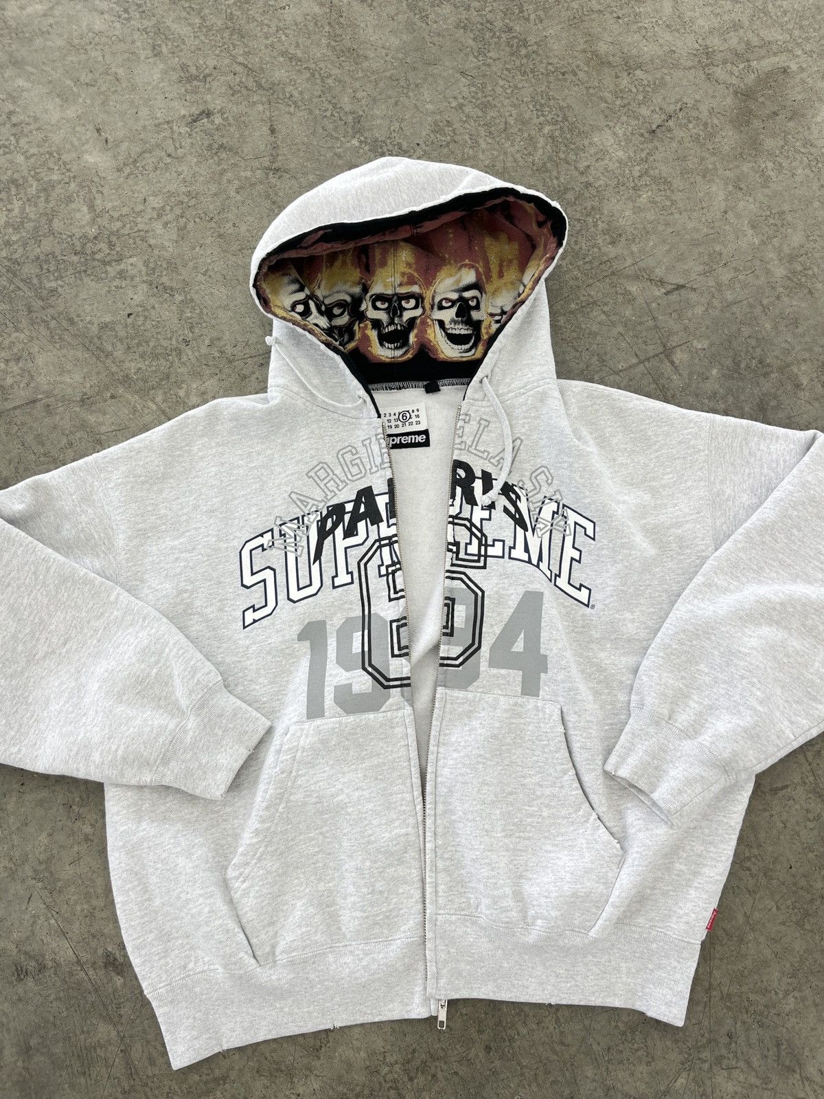 Supreme Supreme Maison Margiela zip up hoodie | Grailed