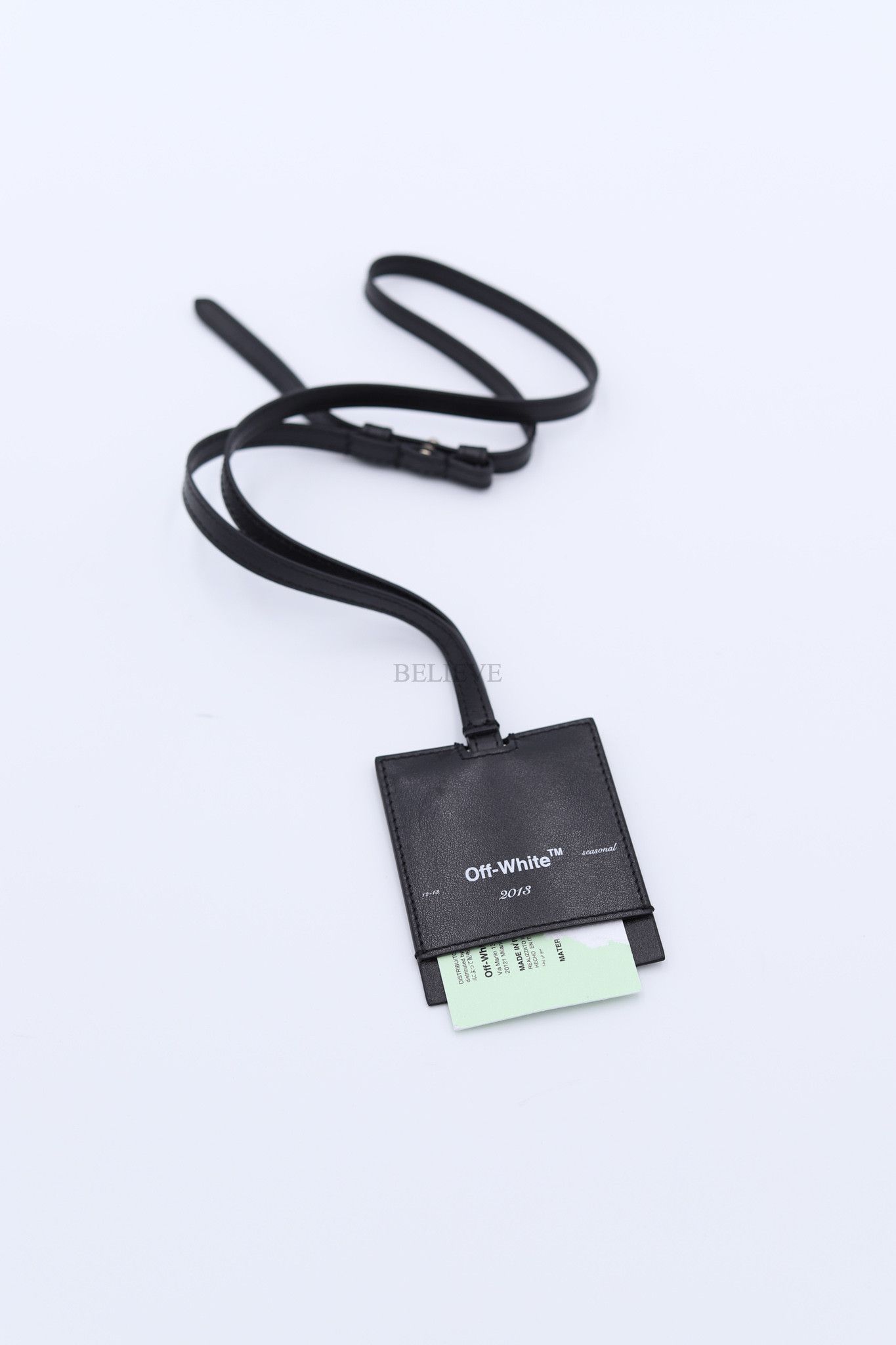 Off-White OFF-WHITE KEY HOLDER BLACK LEATHER LOGO 543 | Grailed