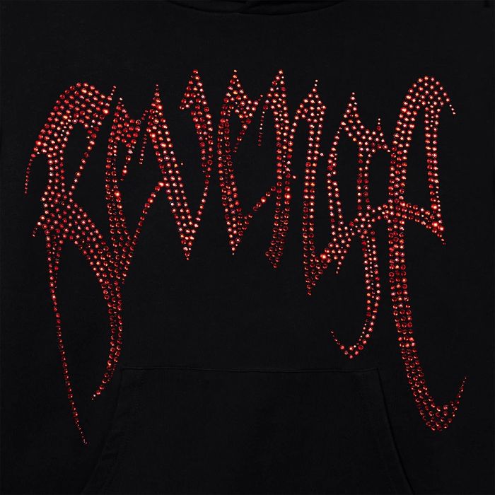 Revenge Red Revenge Bejeweled Arch Logo Hoodie | Grailed