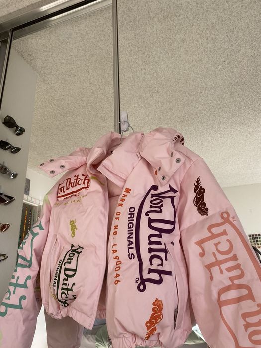 Von Dutch Von Dutch pink puffer jacket | Grailed