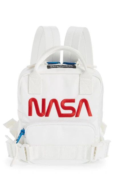 Balenciaga o1mle0724 Nasa Nylon Backpack in White | Grailed