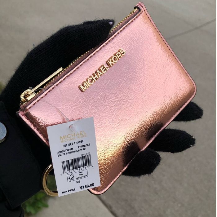 Michael Kors New Michael Kors Card Holder KeyChain Zip Coin Pouch ID ...