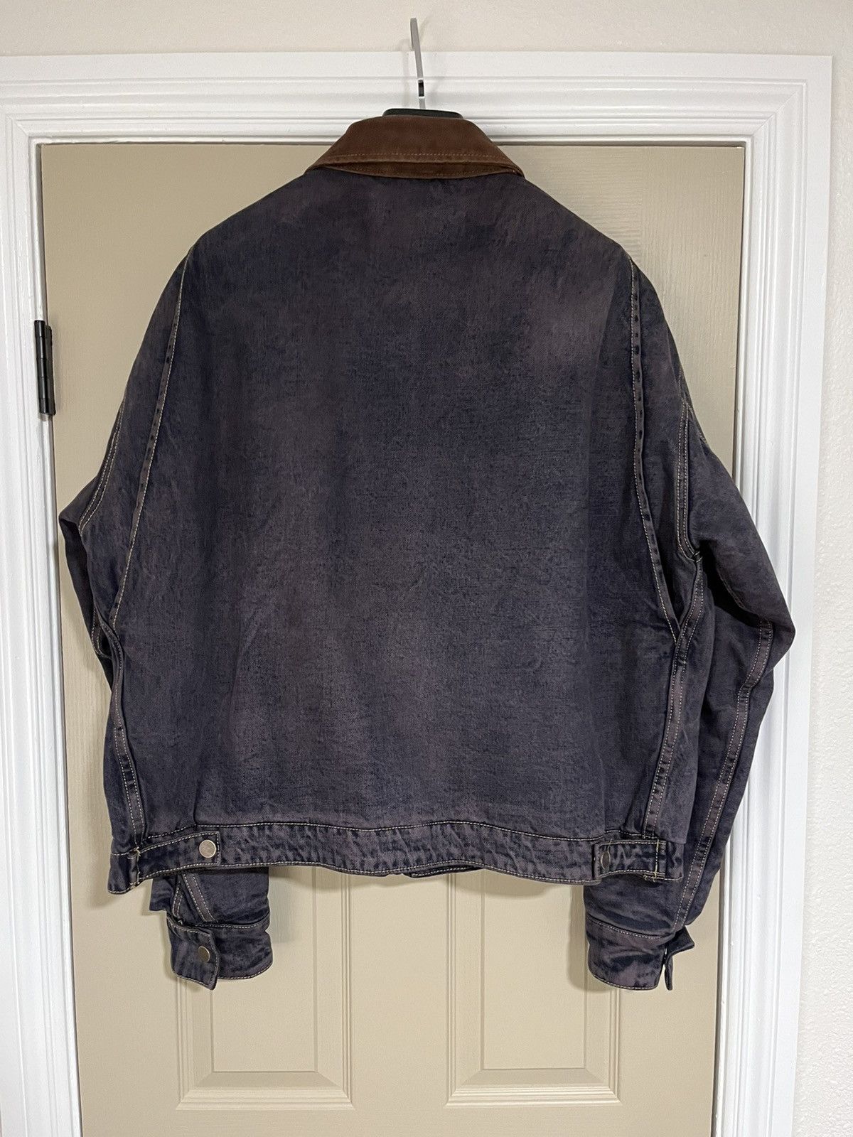 Vintage Custom Dyed MNML Collared Work Jacket | Grailed