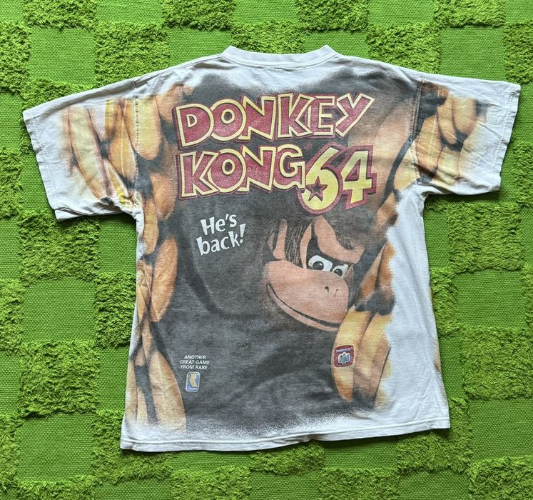 Vintage Donkey Kong AOP White Grail Beautiful Fade | Grailed