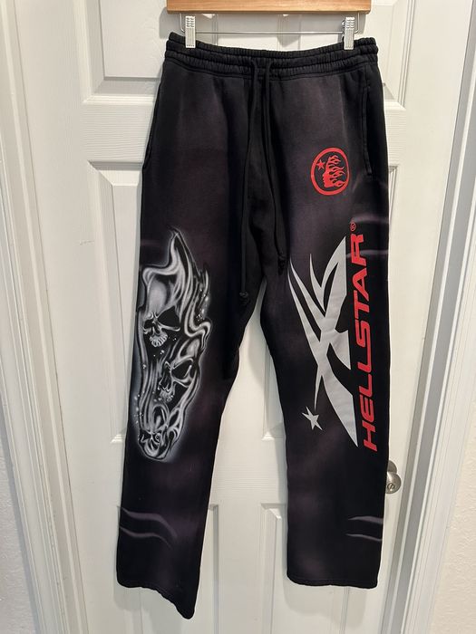 HELLSTAR HELLSTAR Airbrushed Skull Sweatpants | Grailed