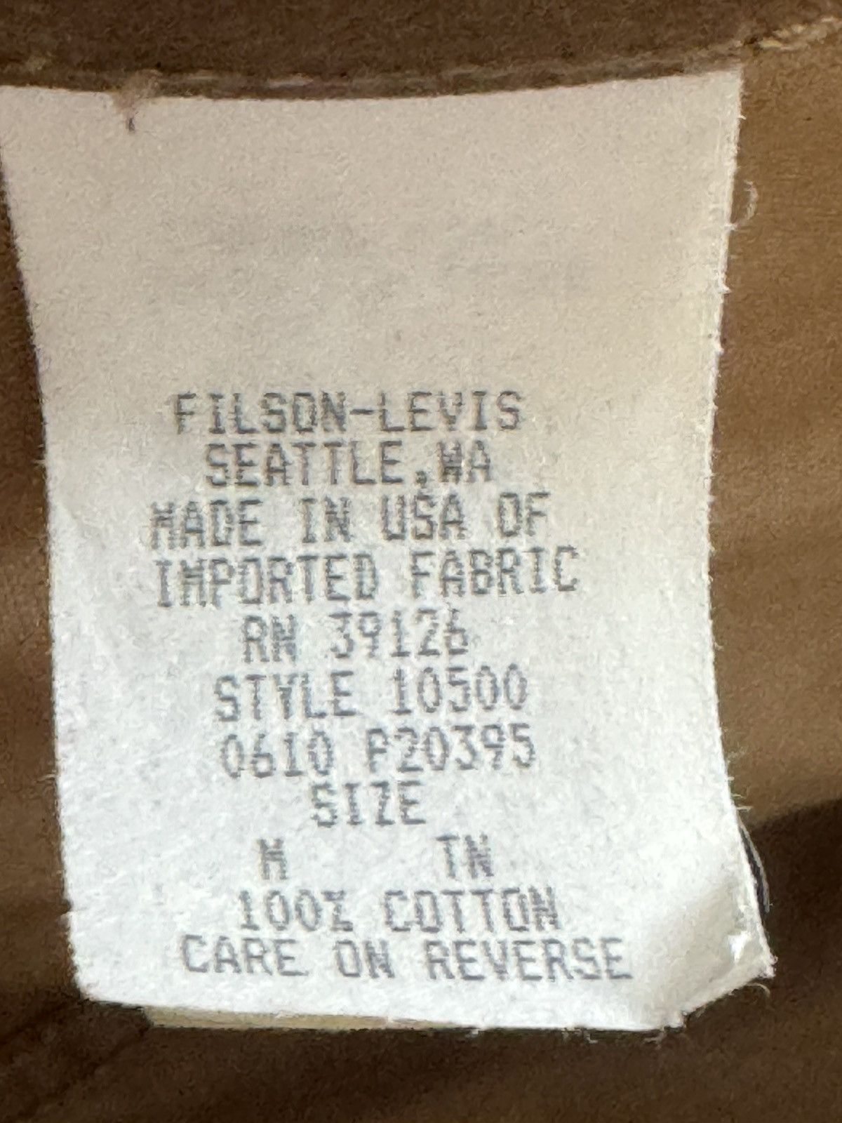 Filson × Levi's Deadstock LEVI‘S x FILSON Tin Cloth Trucker Jacket ...