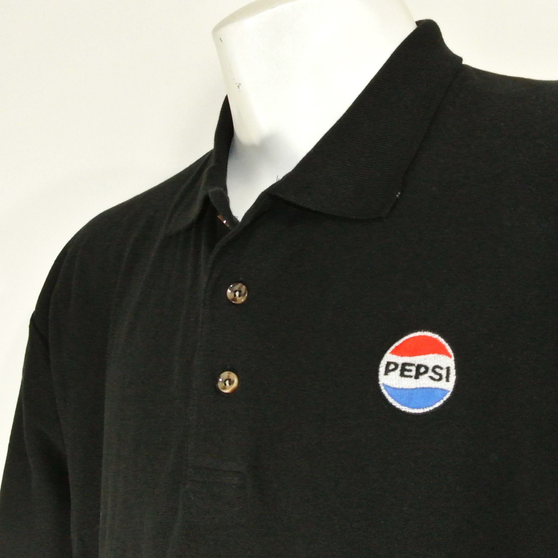 Mando PEPSI Cola Merchandising Employee Uniform Black Polo Shirt | Grailed