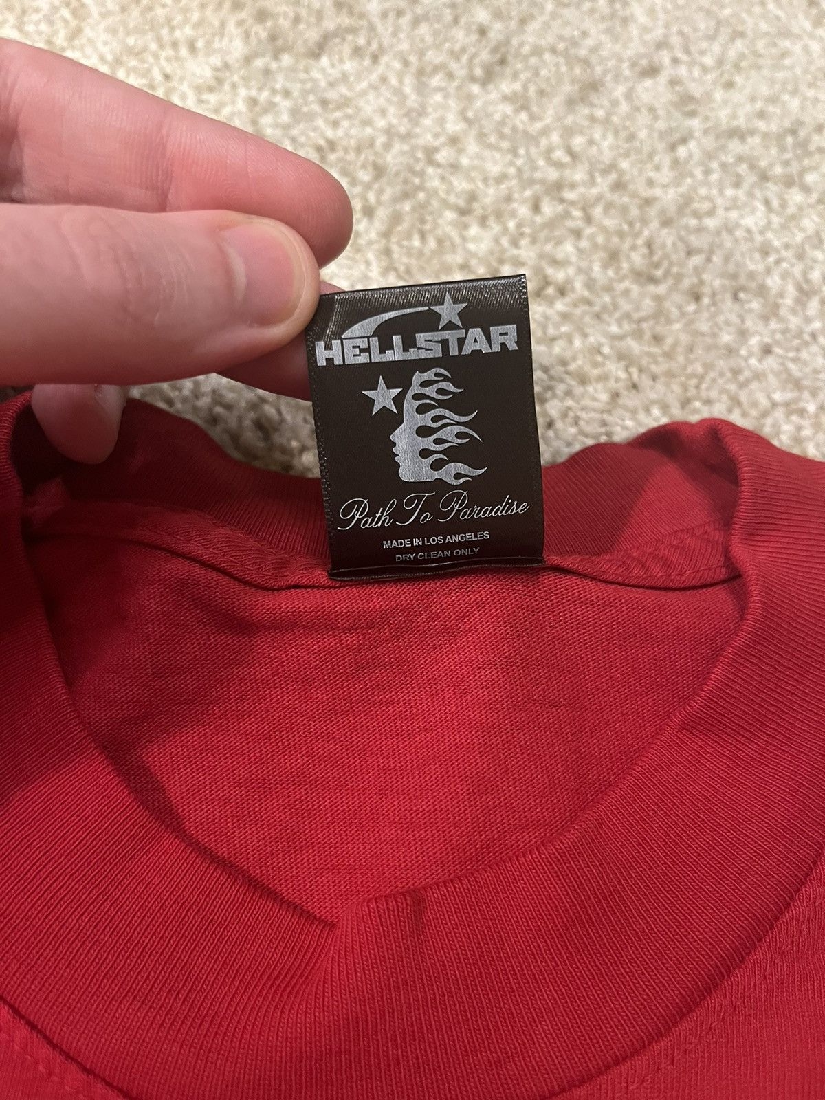 HELLSTAR Hellstar Jesus Emblem T-Shirt Red | Grailed