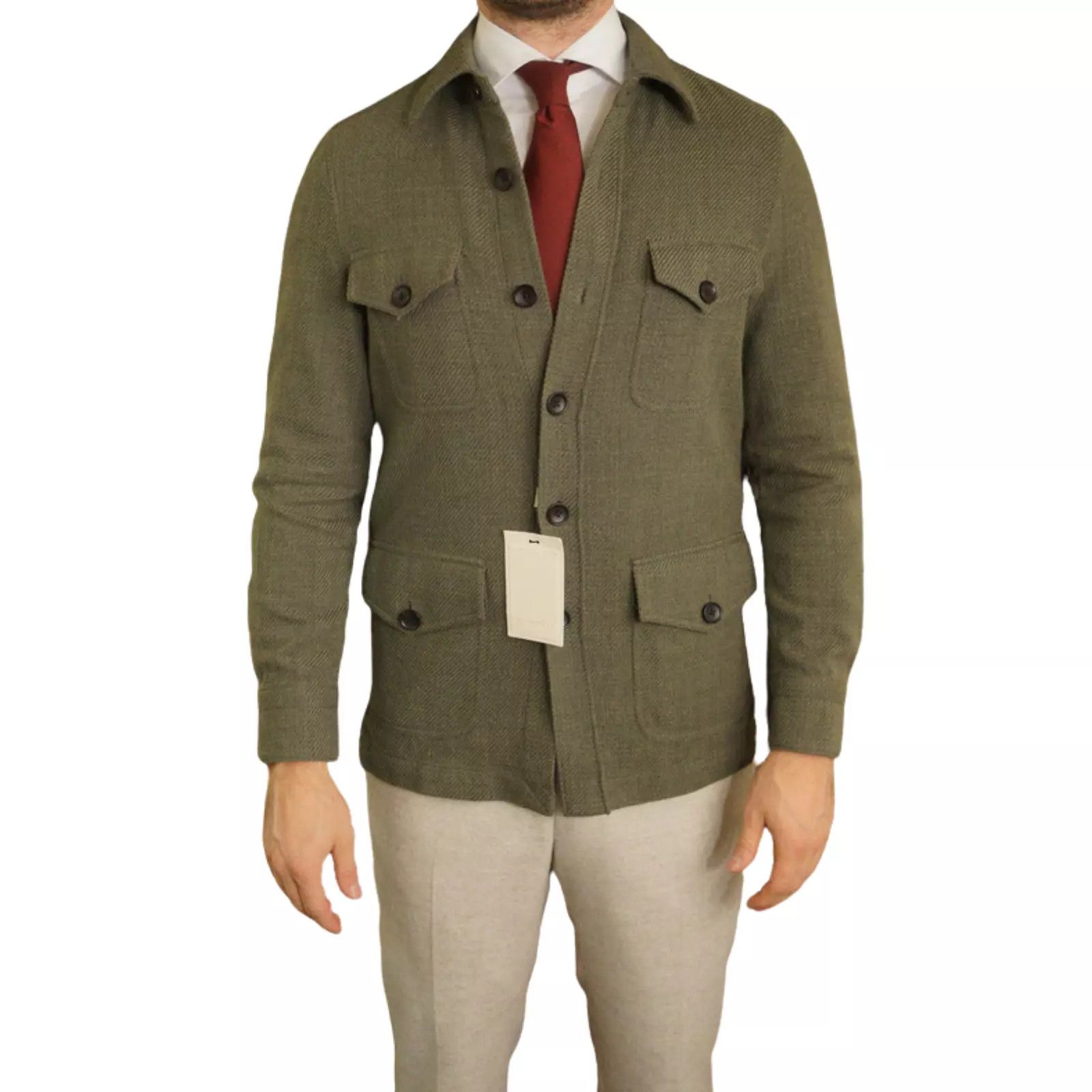 Suitsupply Men Suitsupply William EB Coat Wool & Cotton Green UK/US36 ...