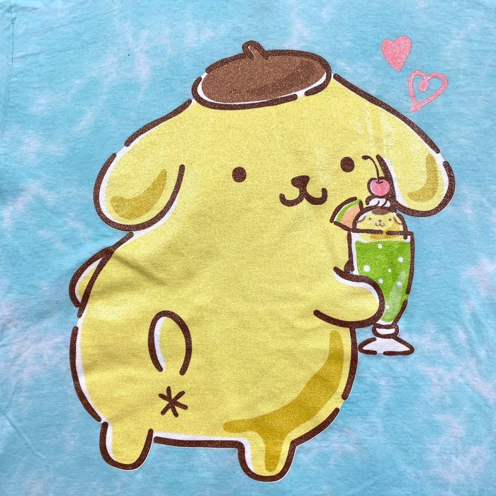 Movie Glitter Pompompurin Milkshake by Sanrio Tie Dye Tee 2X | Grailed