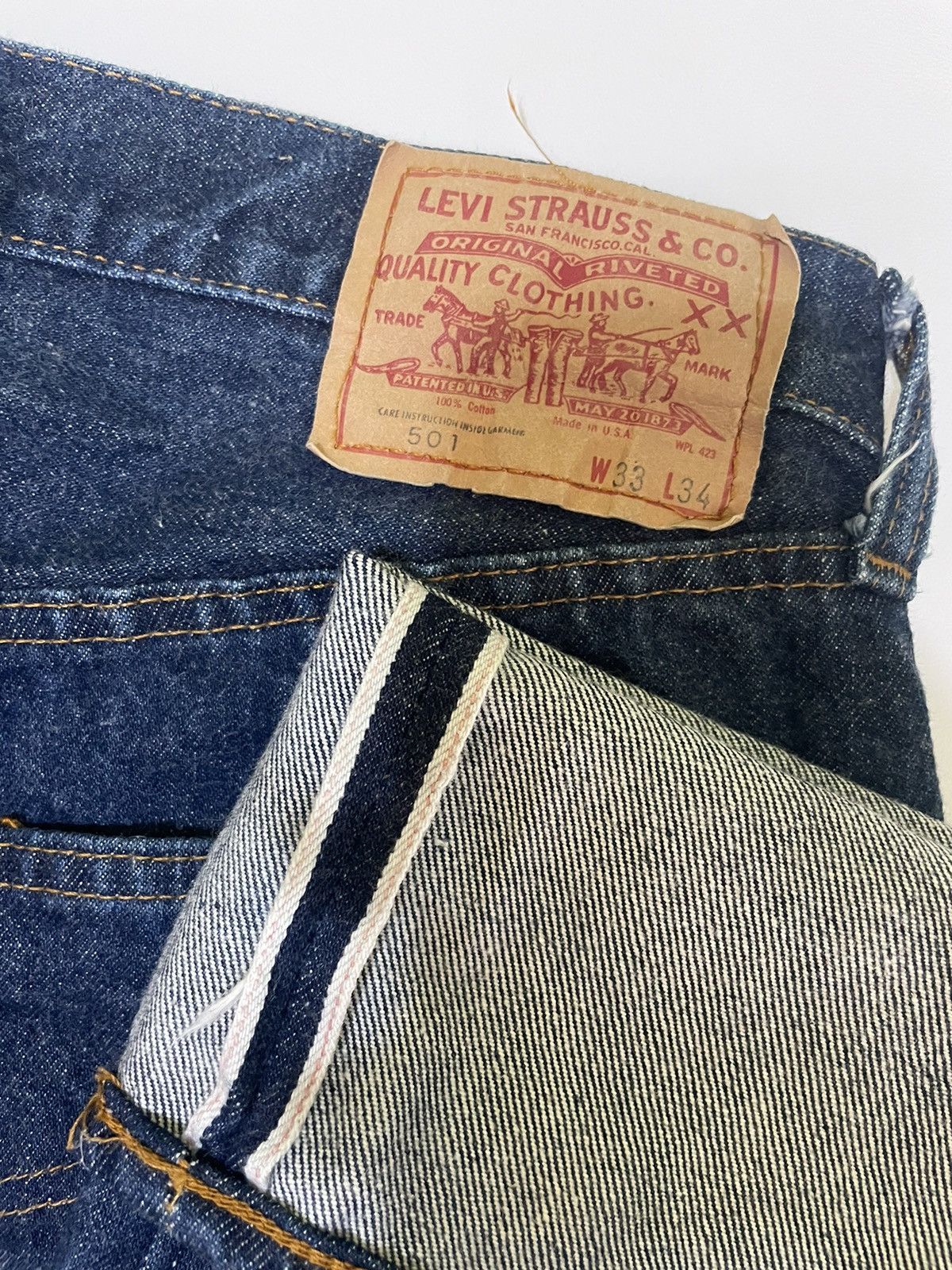 Levi's Vintage Clothing LEVIS 70S 501xx SELVEDGE RED LINE HAIRY DENIM ...