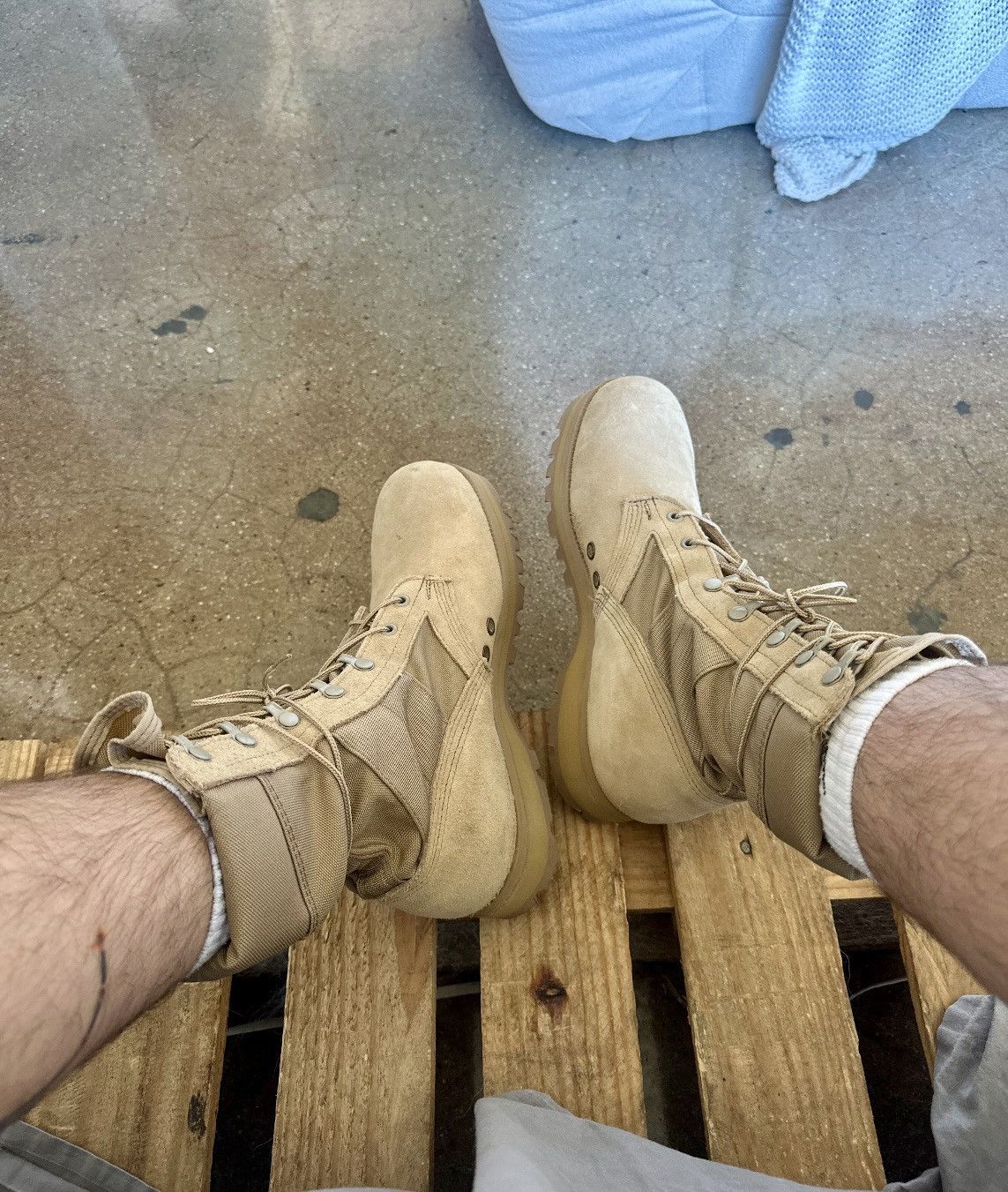 Military Vintage Desert Tan Military Combat Boots | Grailed