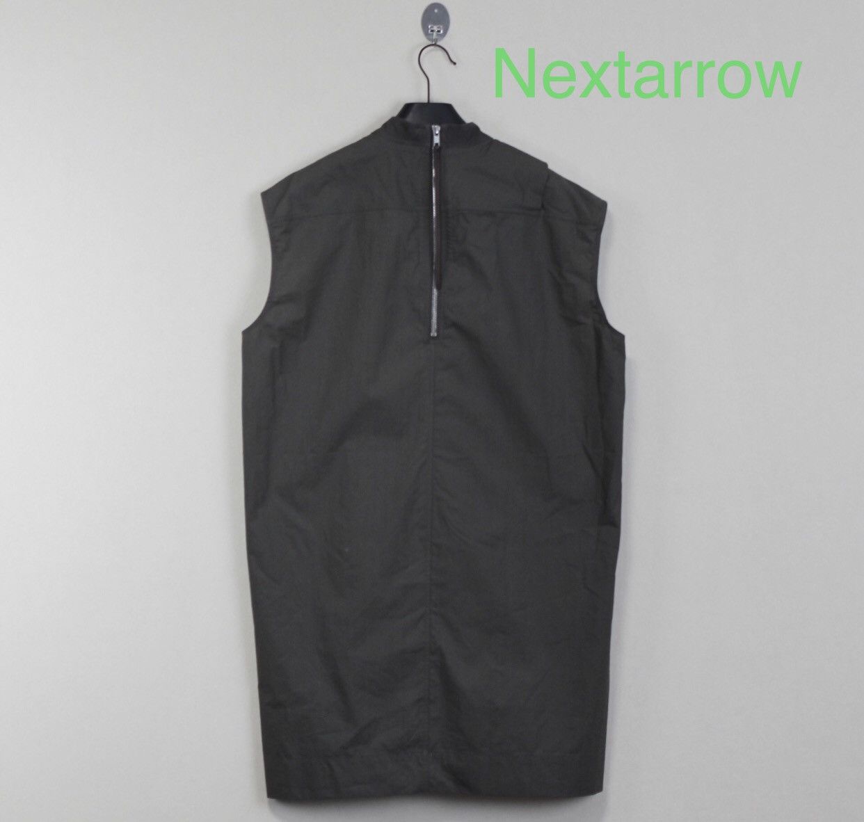 Rick Owens Rick owens main line gray inclined placket zipper vest | Grailed