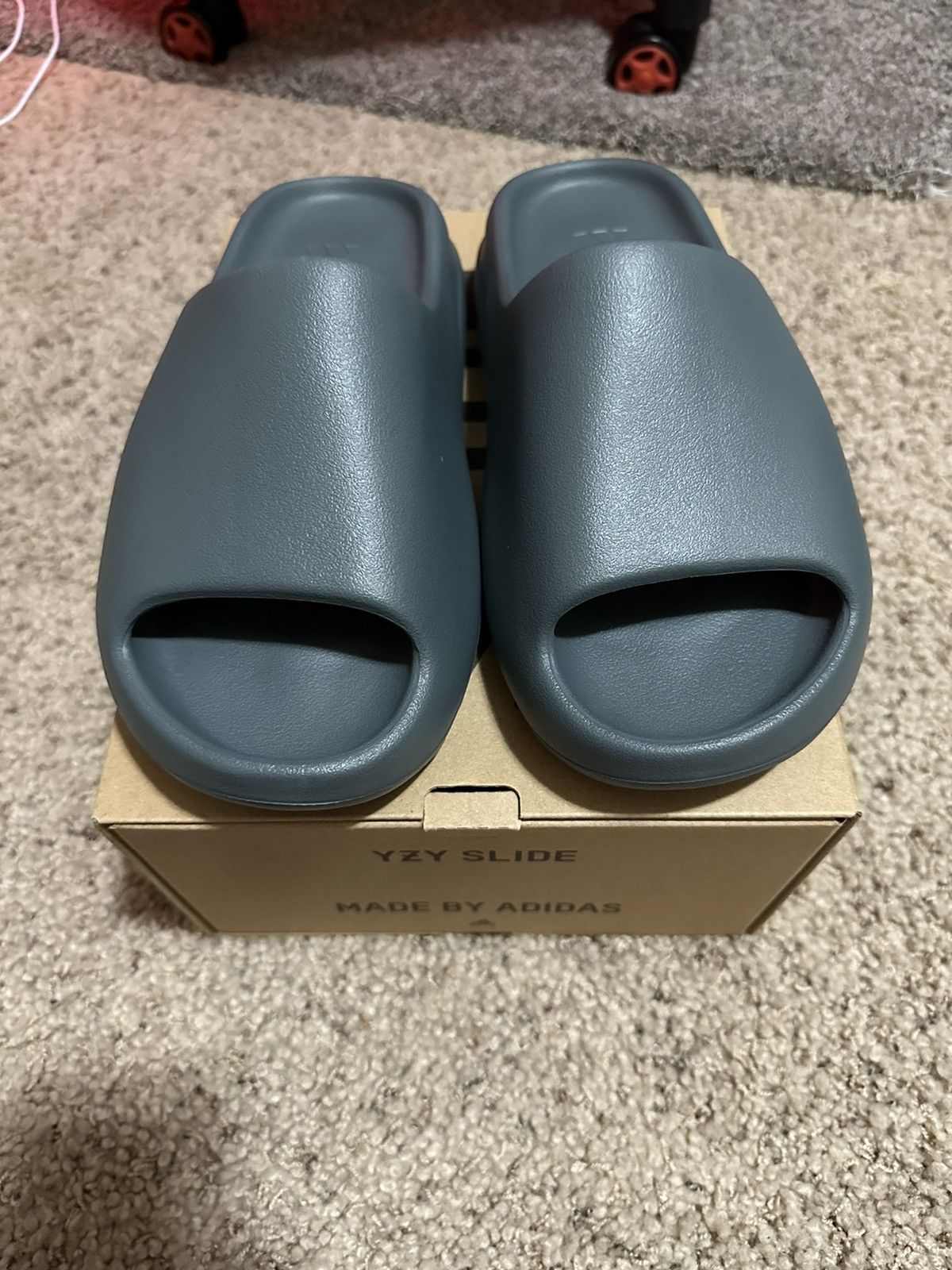 Adidas Slate Marine Yeezy Slide | Grailed