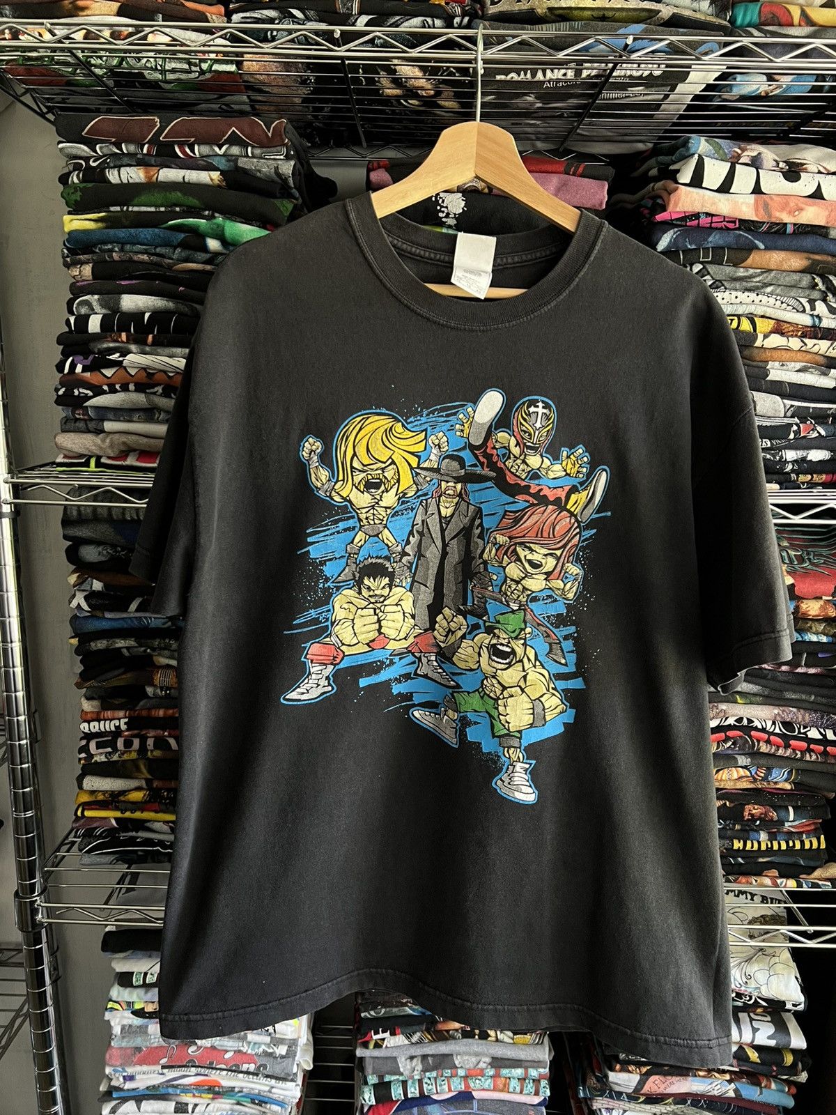 Vintage × Wwe × Wwf 2000s Caricature Undertaker Eddie Guerrero Bootleg ...