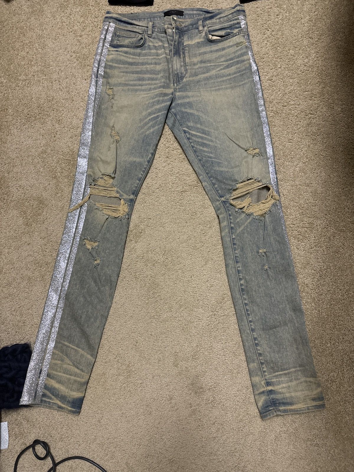 Amiri Amiri track denim | Grailed