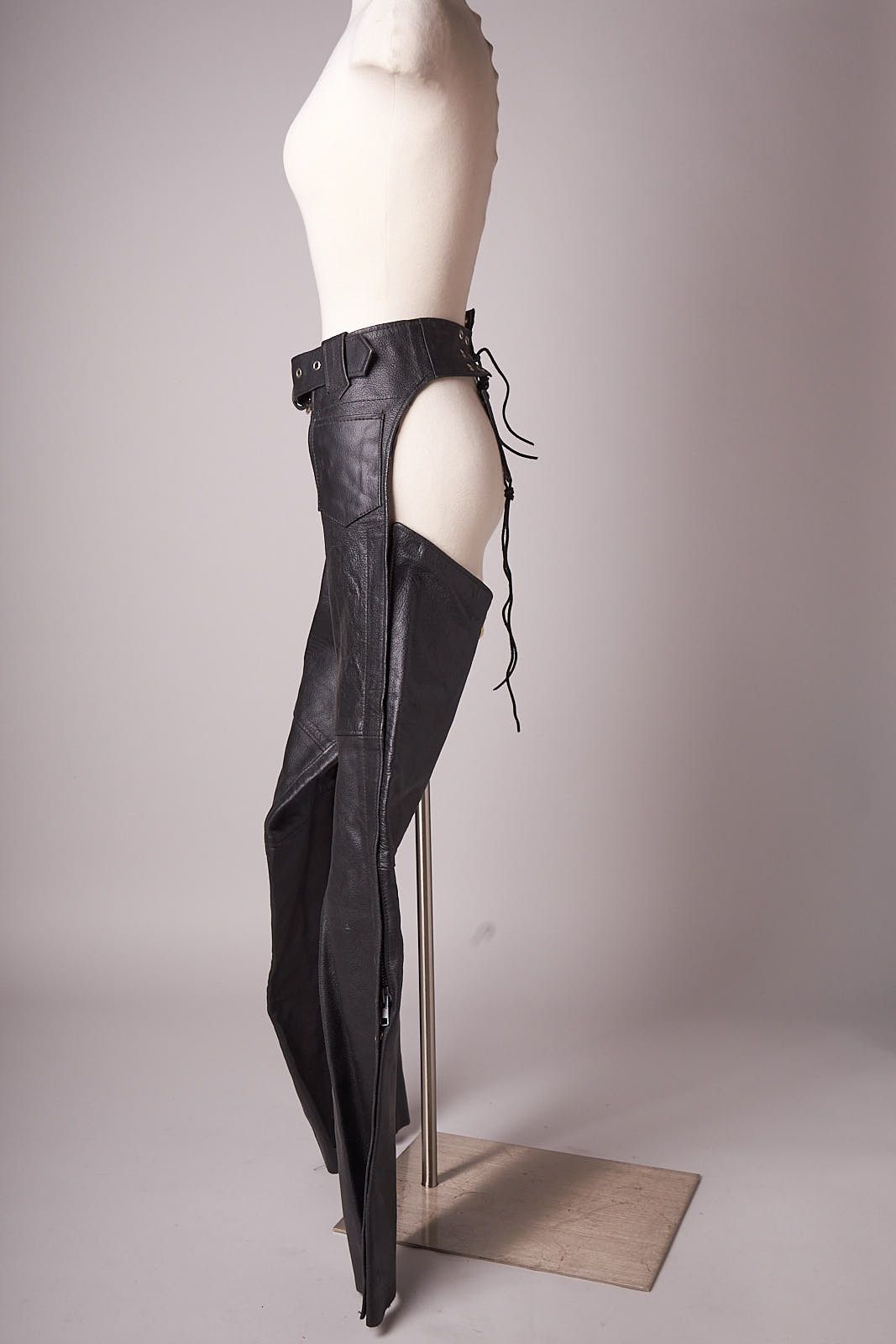 Xelement Vintage Leather Chaps Biker Black | Grailed