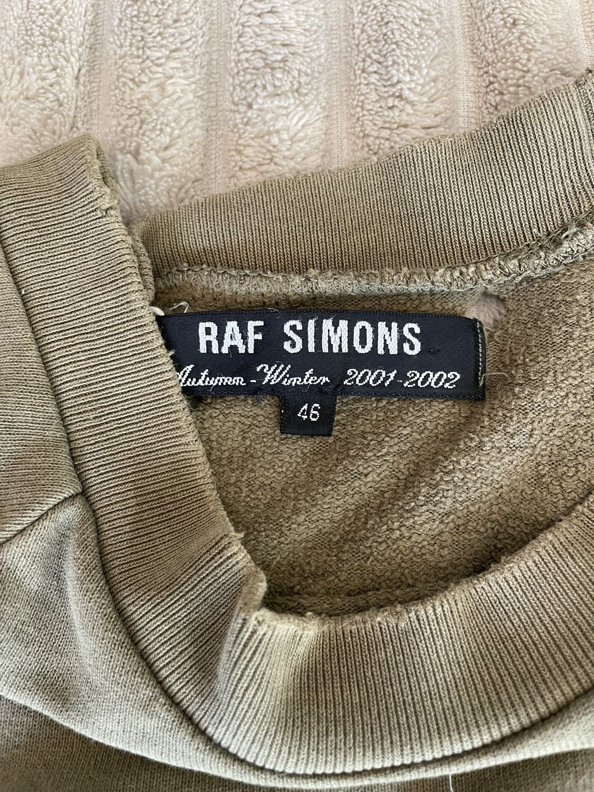 Raf Simons Riot! Riot! Roit! Patched Sweatshirt AW01 2001-2002 | Grailed