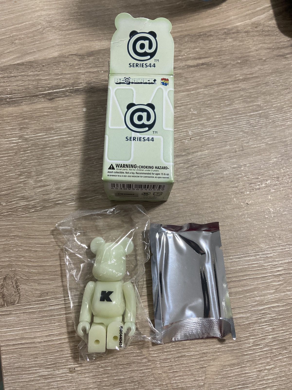 Medicom Bearbrick × Medicom Toy Medicom Be@rbrick 100% Series 44 Basic K Glow In The Dark | Grailed