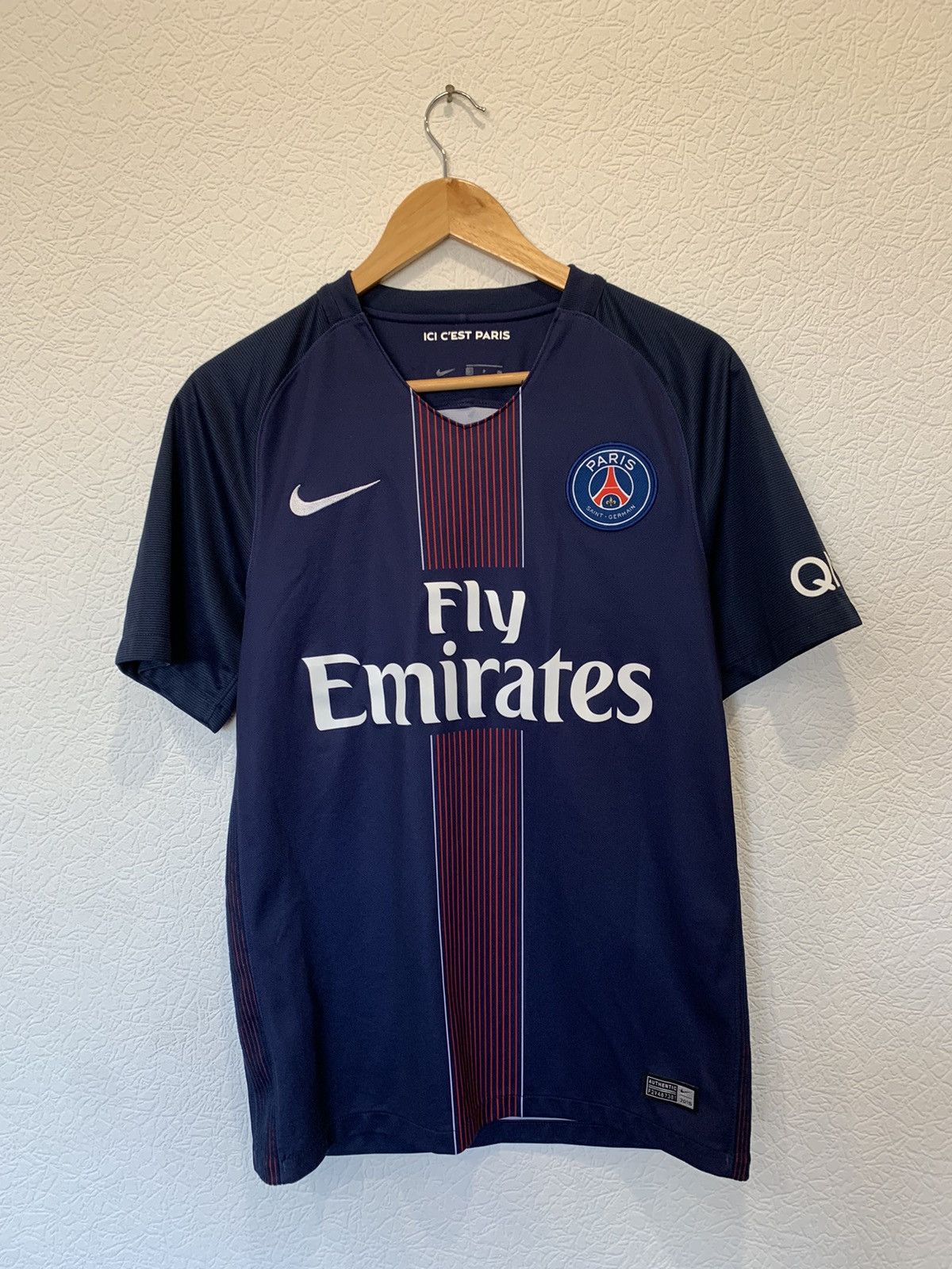 Nike × Soccer Jersey Nike PSG 2016/2017 Home Kit Soccer Jersey | Grailed